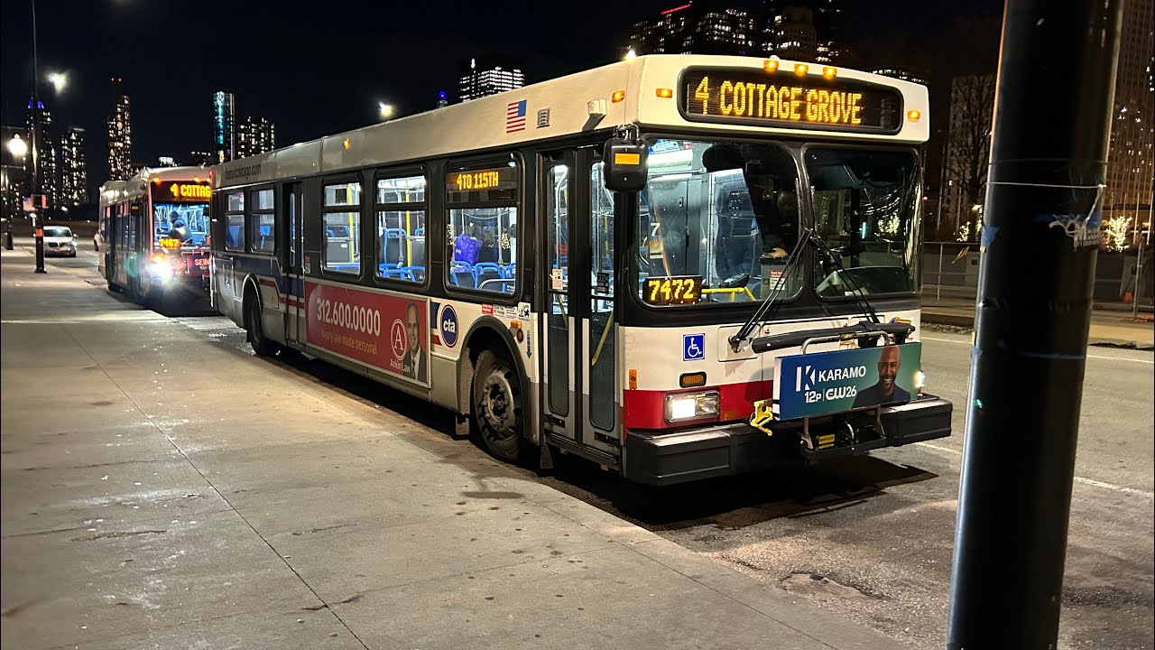 CTA Bus Ride On Route 4 Cottage Grove From Illinois Center To 53rd CTA ...