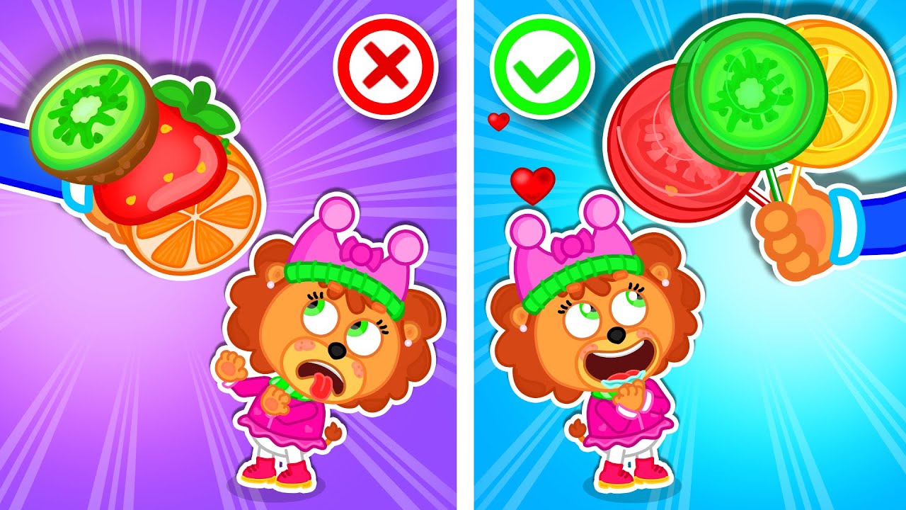 Lion Family | Rainbow Juice No, Lucky Loves Lollipop! Best Parenting ...
