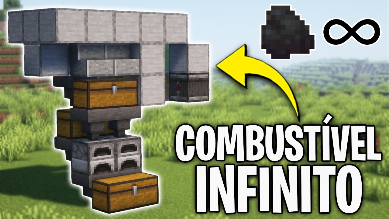 Como Fazer FARM de CARVÃO (COMBUSTÍVEL INFINITO) no Minecraft! - Guia ...
