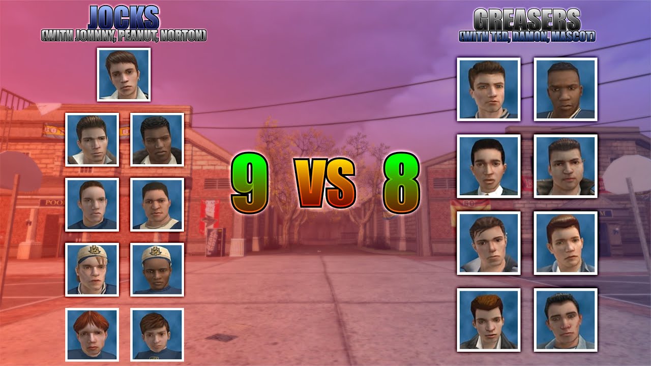 BULLY SE : Jocks (With Johnny, Peanut, Norton) vs Greasers (With Ted ...