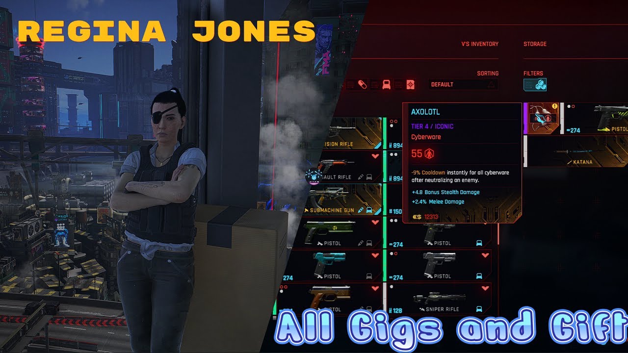 Cyberpunk 2077 | Regina Jones's All Gigs and Gift - YouTube