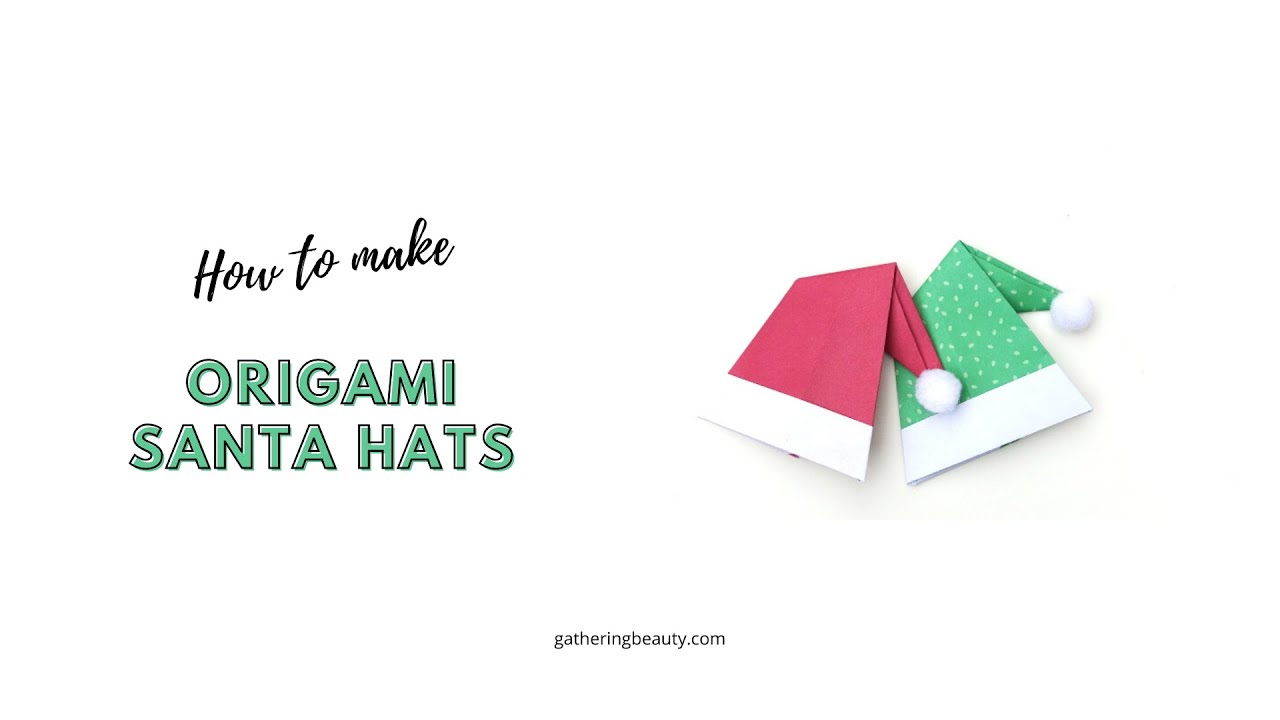 Origami Santa Hat - YouTube