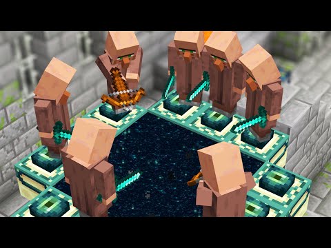 Minecraft but villagers beat the game for you