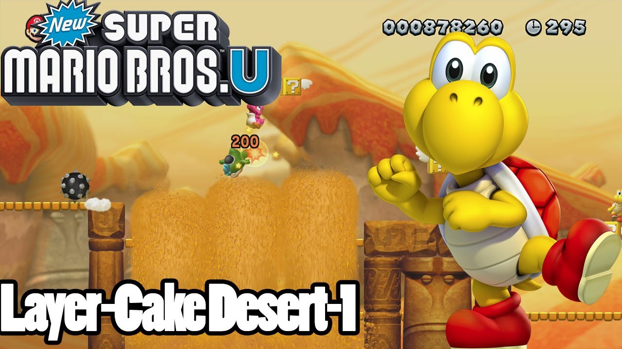 New Super Mario Bros. U - Layer-Cake Desert-1: Stone-Eye Zone - YouTube