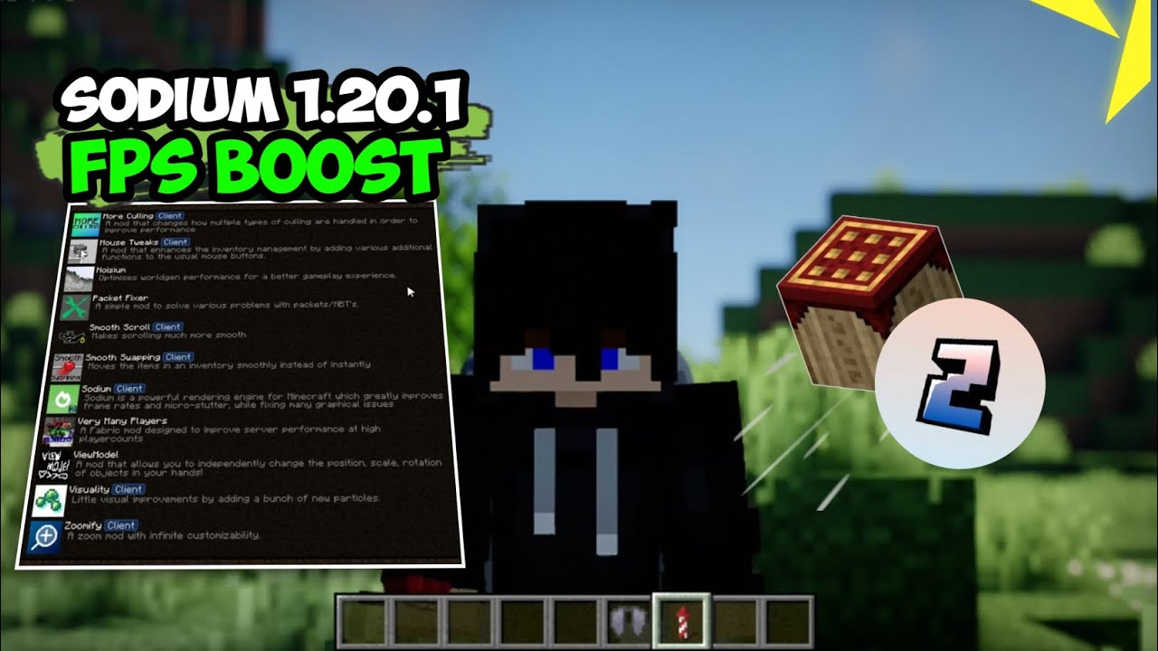 MODSPACK SODIUM 1.20.1 FPS BOOST 🔥 || TEMBUS 100+FPS 😋 || LENGKAP CARA ...