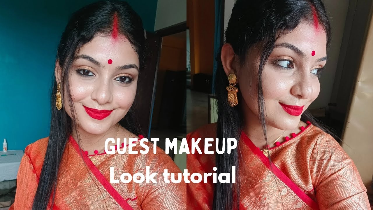Newly married guest makeup look tutorial 🏵️ #youtube #trending # ...