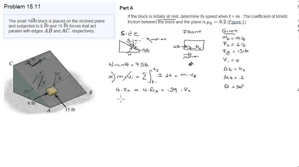 Problem 15.11 Small block in an inclined plane - YouTube