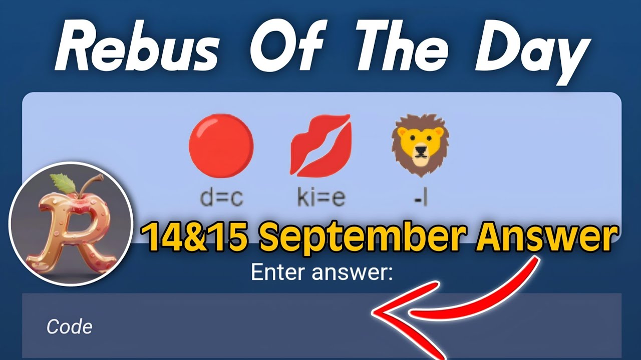 14 & 15 September X Empire Rebus of the Day Code | Rebus of the day ...