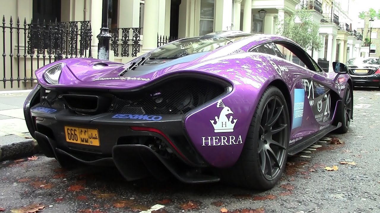 Purple McLaren P1 from Oman in London - YouTube