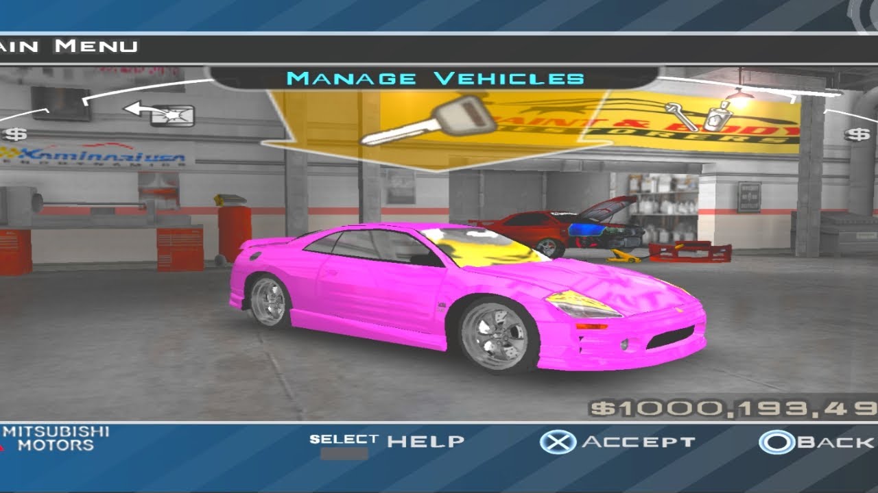 Midnight club 3 psp:how to make Vanessa eclipse + menace [HD] HD ...