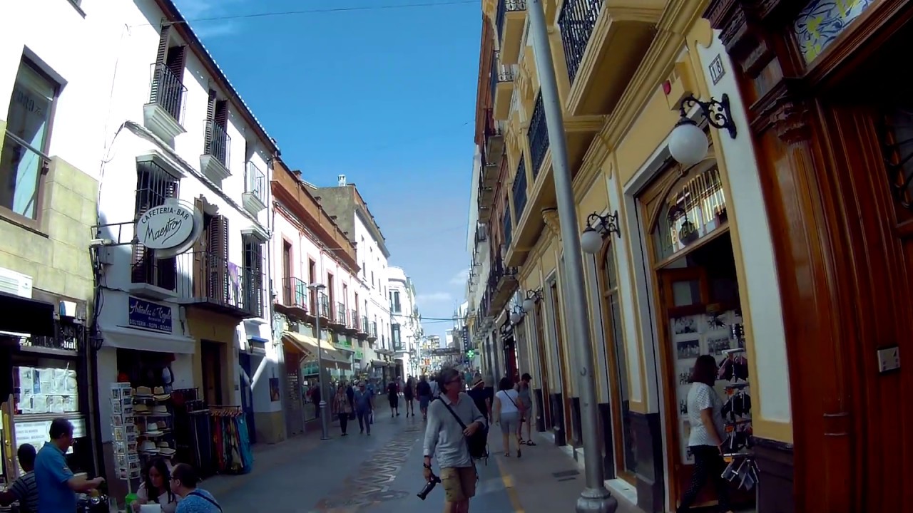 Shopping street in Ronda - YouTube