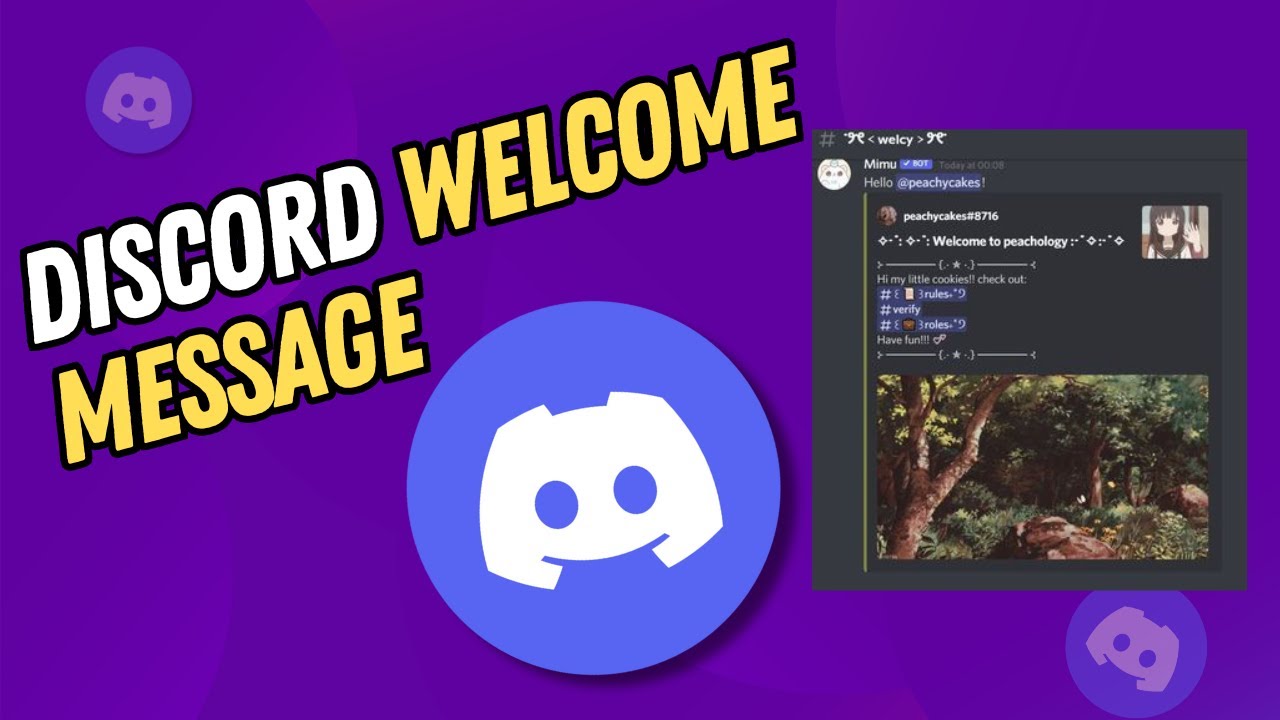 How to make a welcome message on discord | Full Guide - YouTube