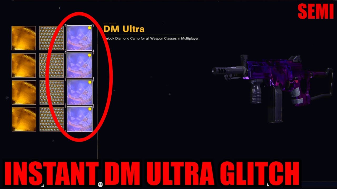 INSTANT DM ULTRA GLITCH! COLD WAR DM ULTRA GLITCH! DARK AETHER CAMO ...