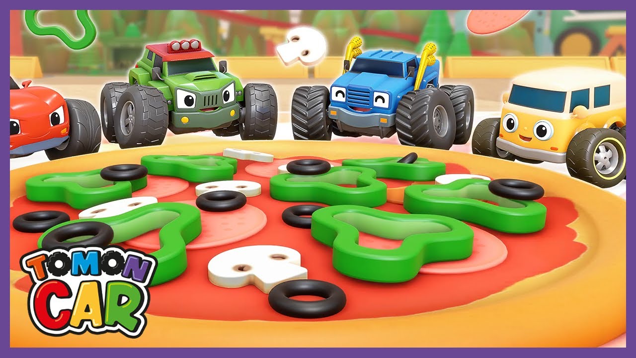 Pizza making play with tomoncar! Learn Color nursery rhyme Kids Songs ...