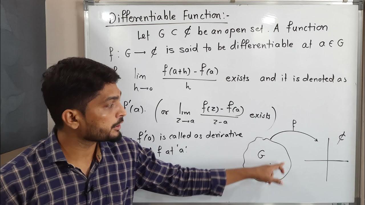 Complex Analysis | Unit 1 | Lecture 37 | Definition of Differentiable Function - YouTube