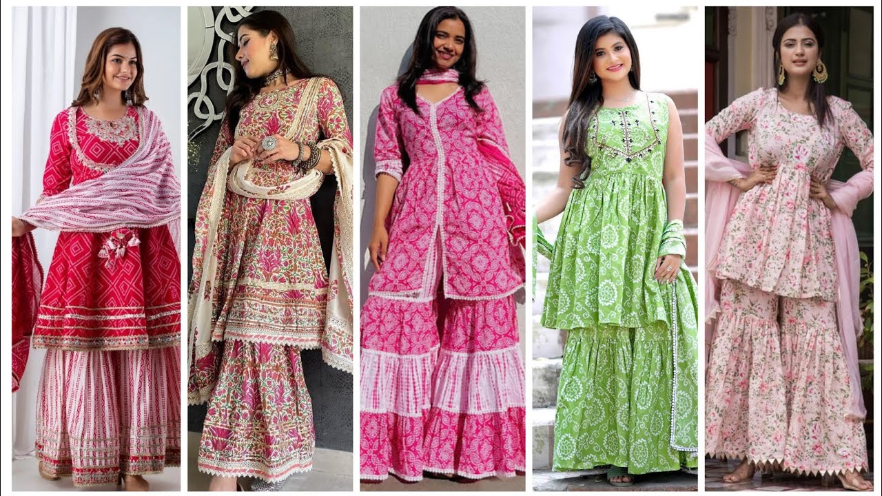 Lawn Sharara and garara🔥💕|Types of sharara with name/garara designs| # ...