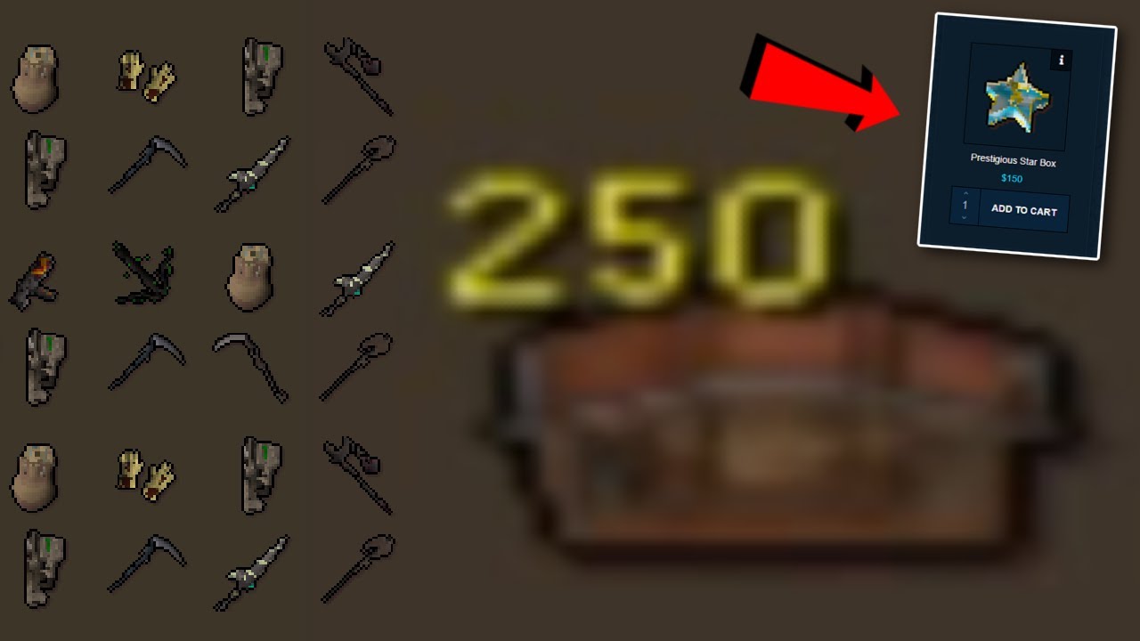 OPENING 250 *WEAPON CRATES* ON THIS CUSTOM RSPS! | *CRAZY RNG!* ($150 ...