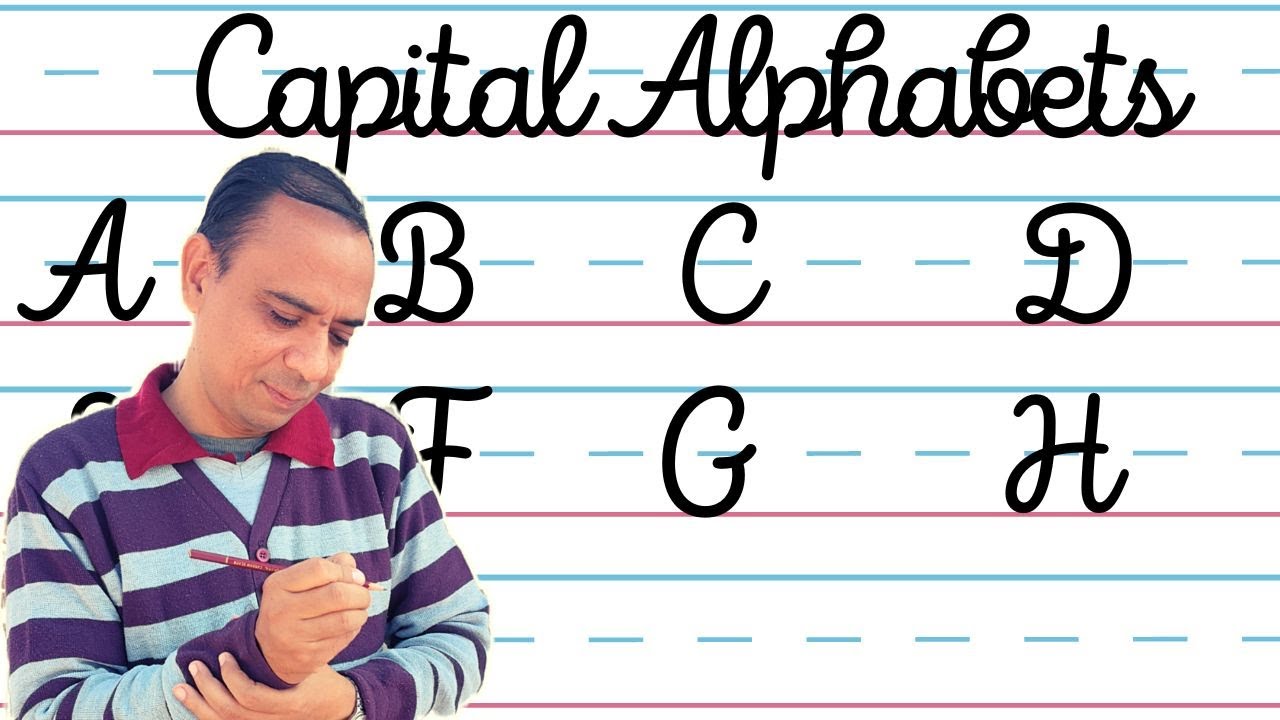 Practice Alphabets for kids | Alphabets in four line note book ...