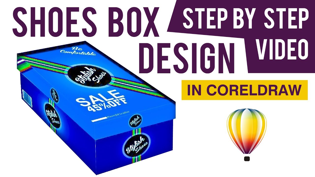How to Shoes Box Design in Coreldraw | Product Package Design | Anas ...