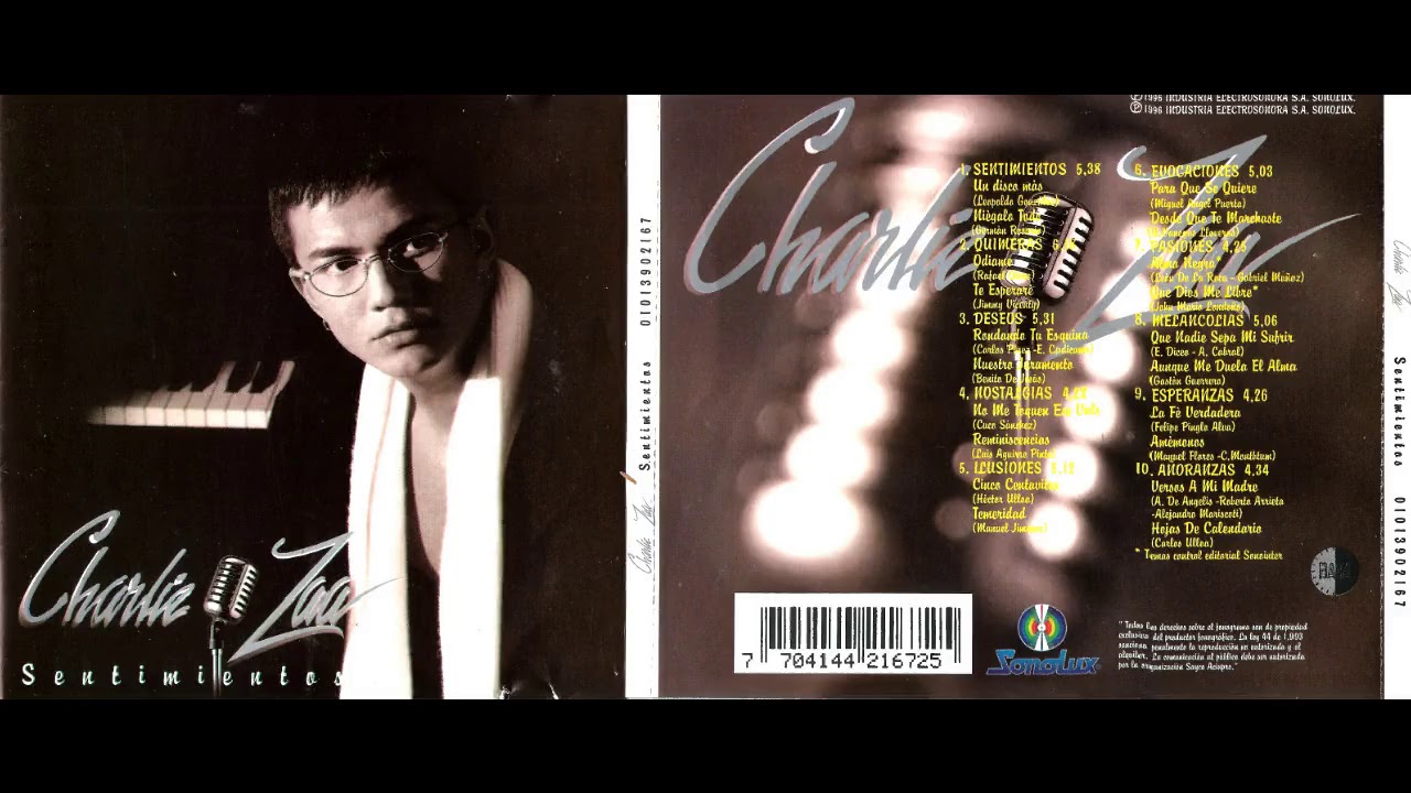 Charlie Zaa - Sentimientos _ Un Disco Mas _ Niegalo Todo - YouTube
