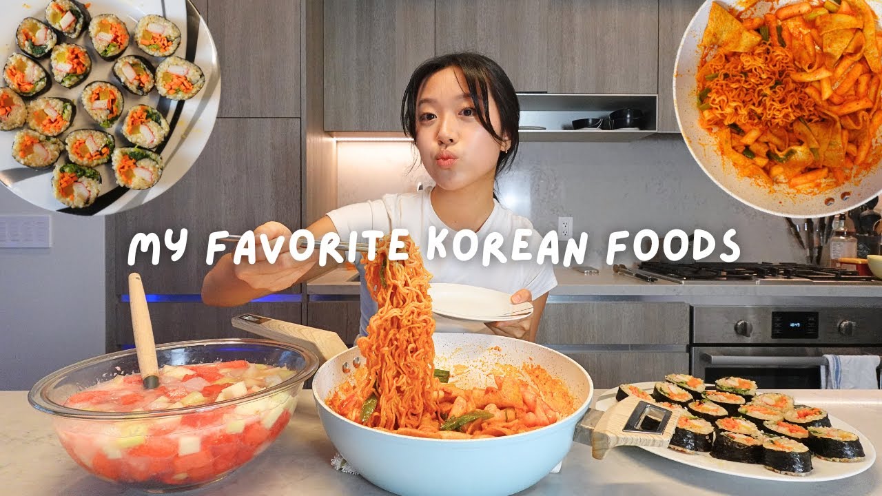 Cooking & eating my favorite Korean foods + mukbang! - YouTube