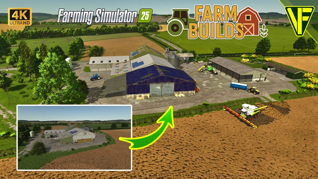 Can I match Calmsden's Main Farm to Real Life? | FS25 Farm Builds - YouTube