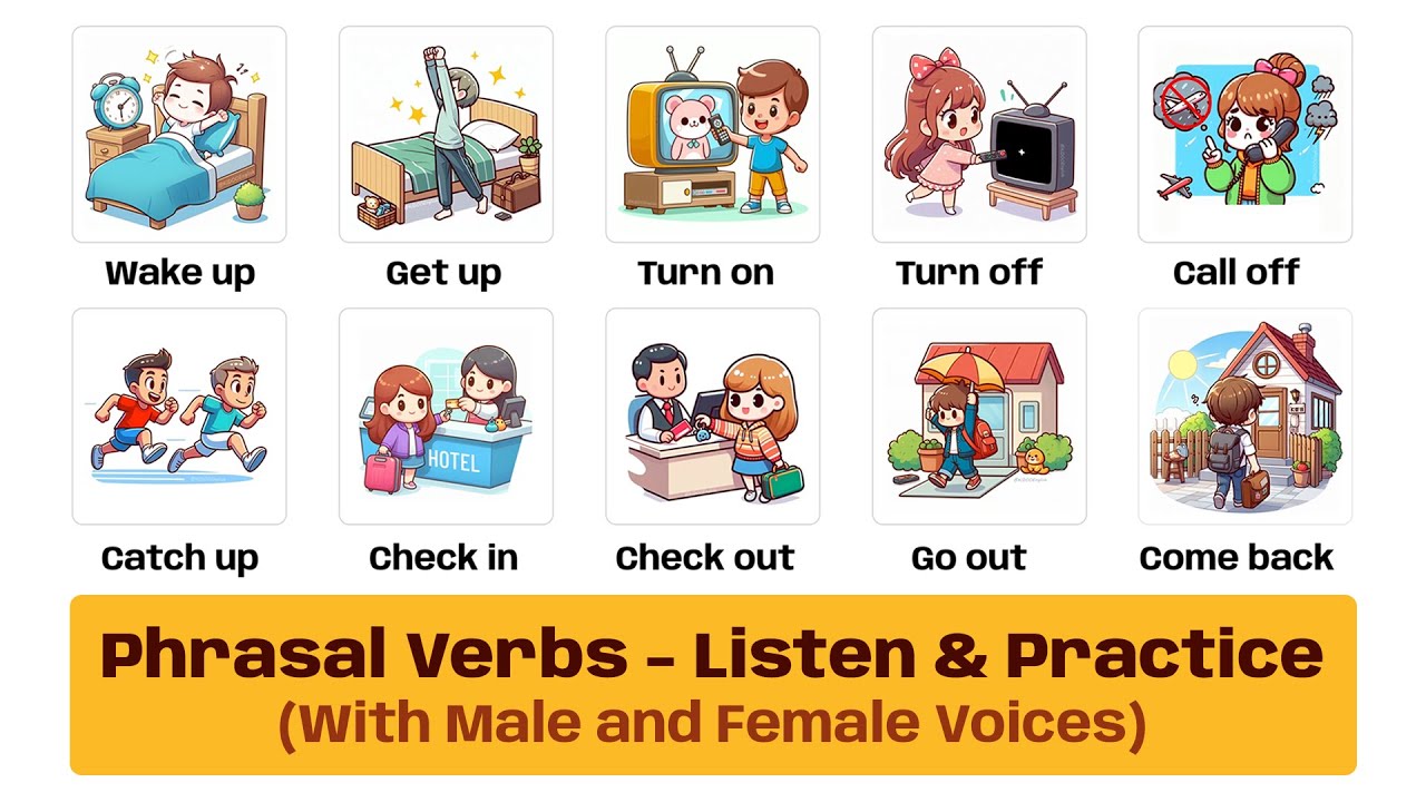 COMMON English Phrasal Verbs for Everyday Life (Part 1) | Listen ...
