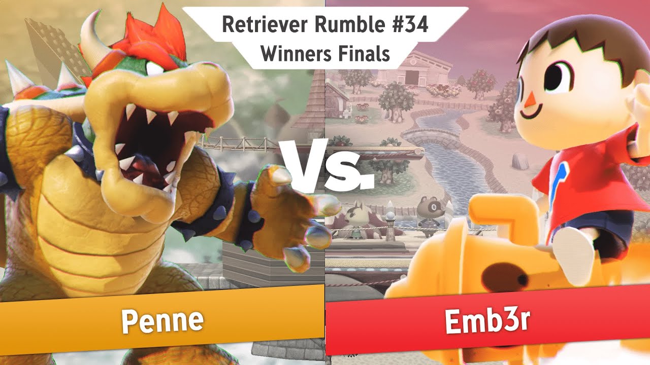 Retriever Rumble #33 Winners Finals - Penne (Bowser) vs Emb3r (Villager ...