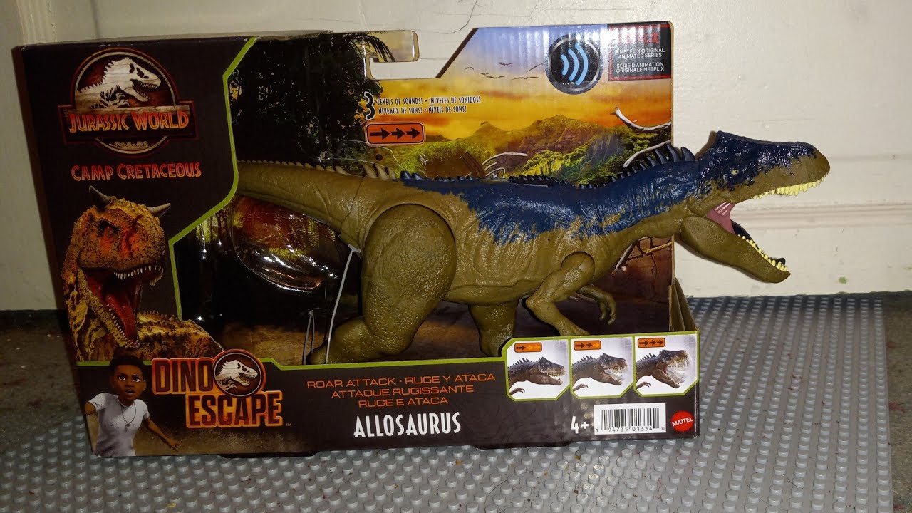 jurassic world dino escape Roar attack Allosaurus 2.0 review scan codes ...