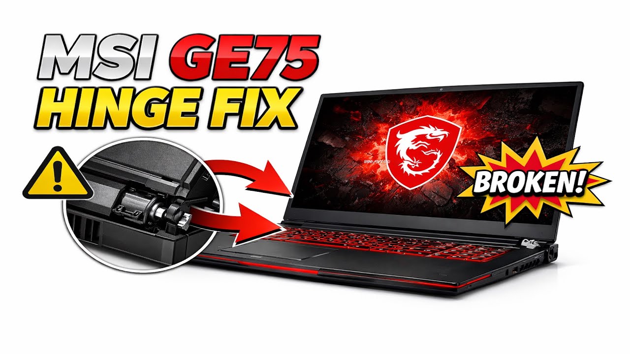 MSI GE75 Broken Hinge Easy Repair! - YouTube