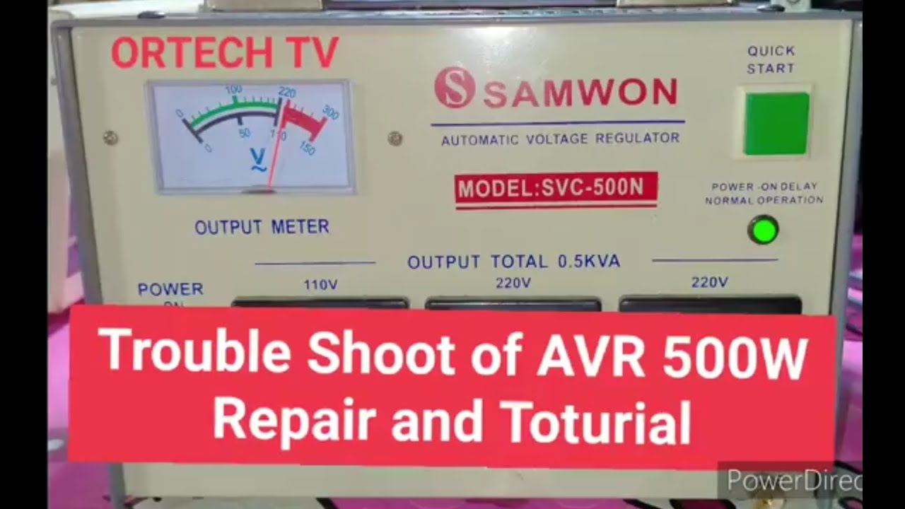 Tutorial of how to adjust output Voltage for AVR Samwon - YouTube