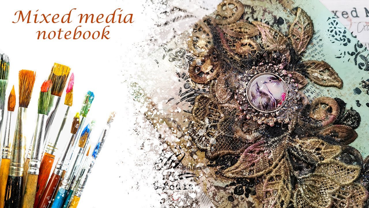 Mixed Media Notebook Cover Tutorial - YouTube