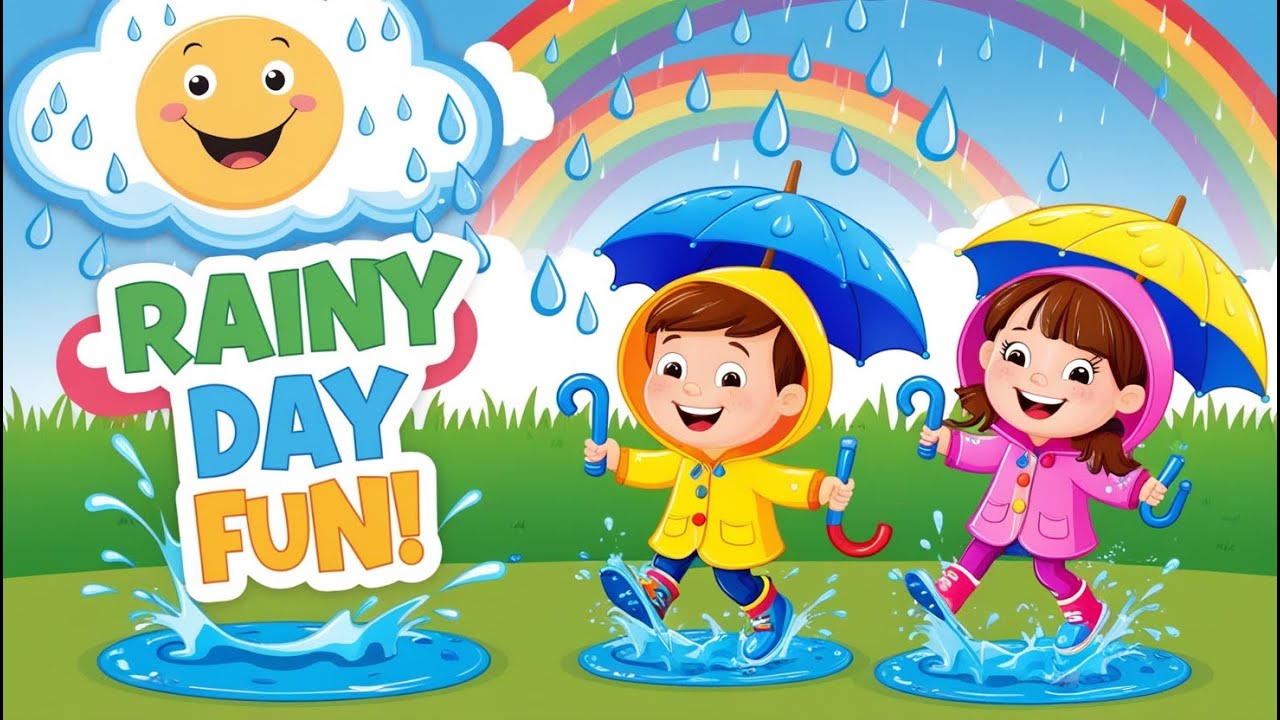 "Rainy Day Song for Kids | Fun & Entertaining Sing-Along for a Rainy ...