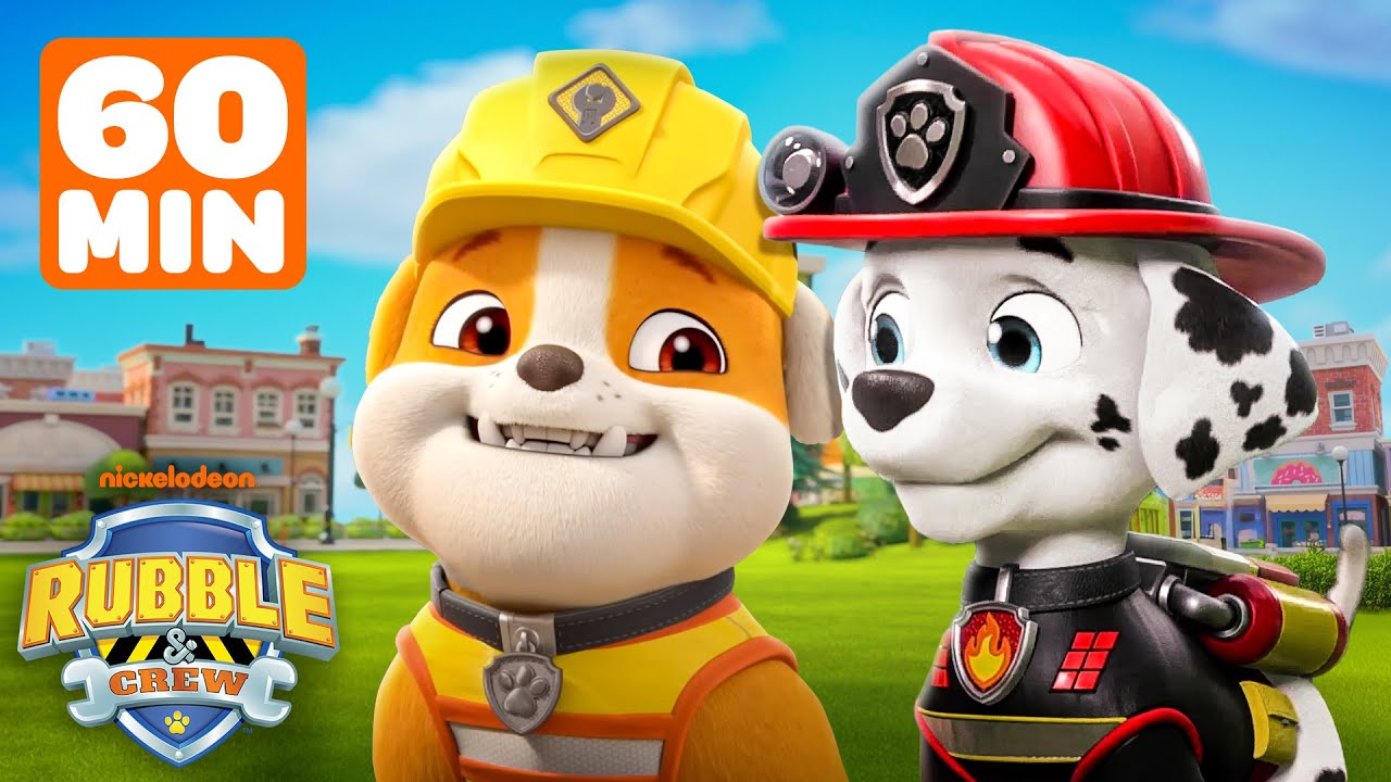 Rubble & PAW Patrol Marshall's Fire Rescues! w/ Skye, Rocky & Chase | 1 ...