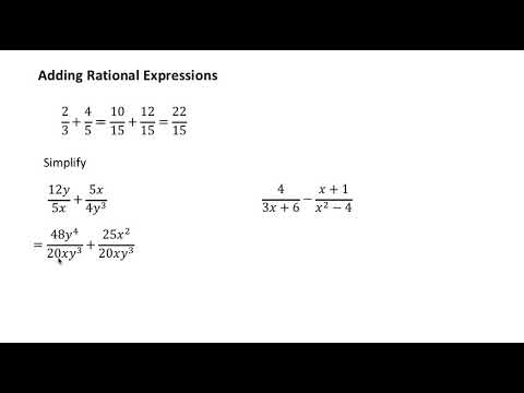 Adding Rational Expressions (Algebraic Fractions) - YouTube