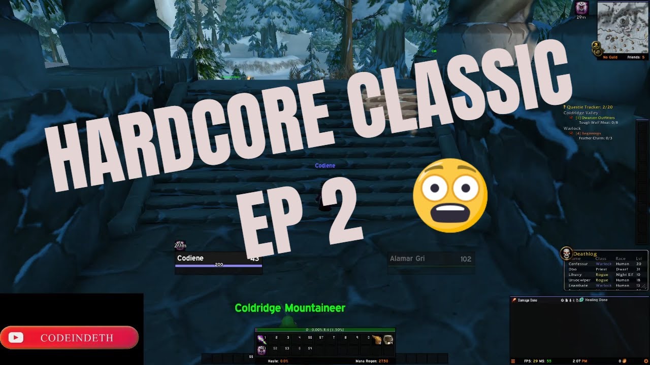Classic HARDCORE | Warlock | E2 | Codeindeth - YouTube