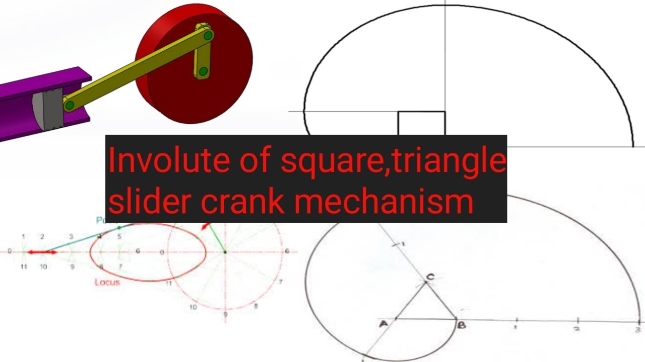 Involute of square and triangle, and slider crank mechanism | Civil ...