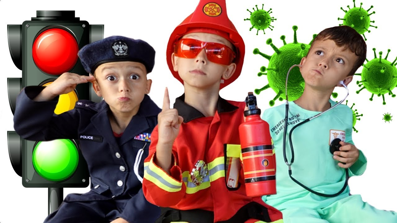 Mark shows his friends are studying professions for kids / compilation ...