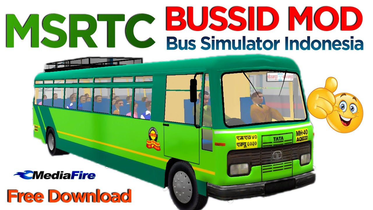MSRTC Bus Mod for Bus Simulator Indonesia | Bussid - YouTube