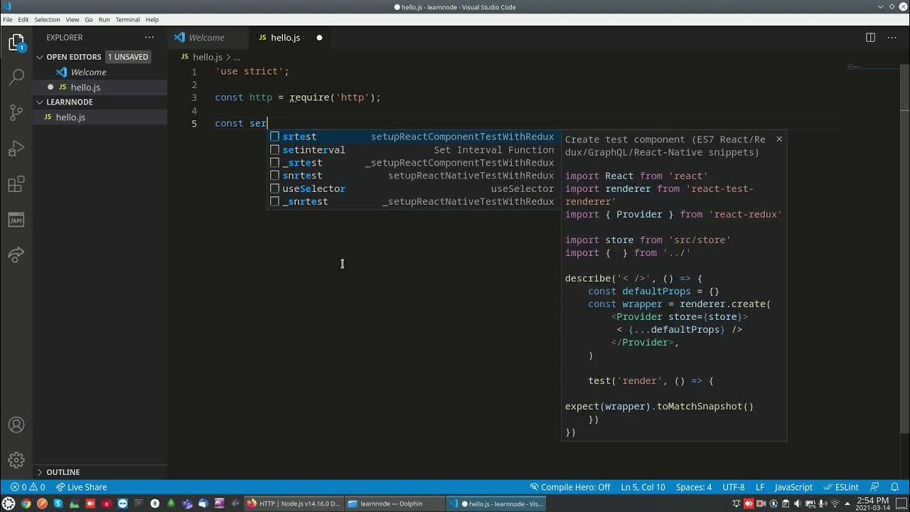 Get Start With NodeJs By Writing Your First Hello World Server (for ...