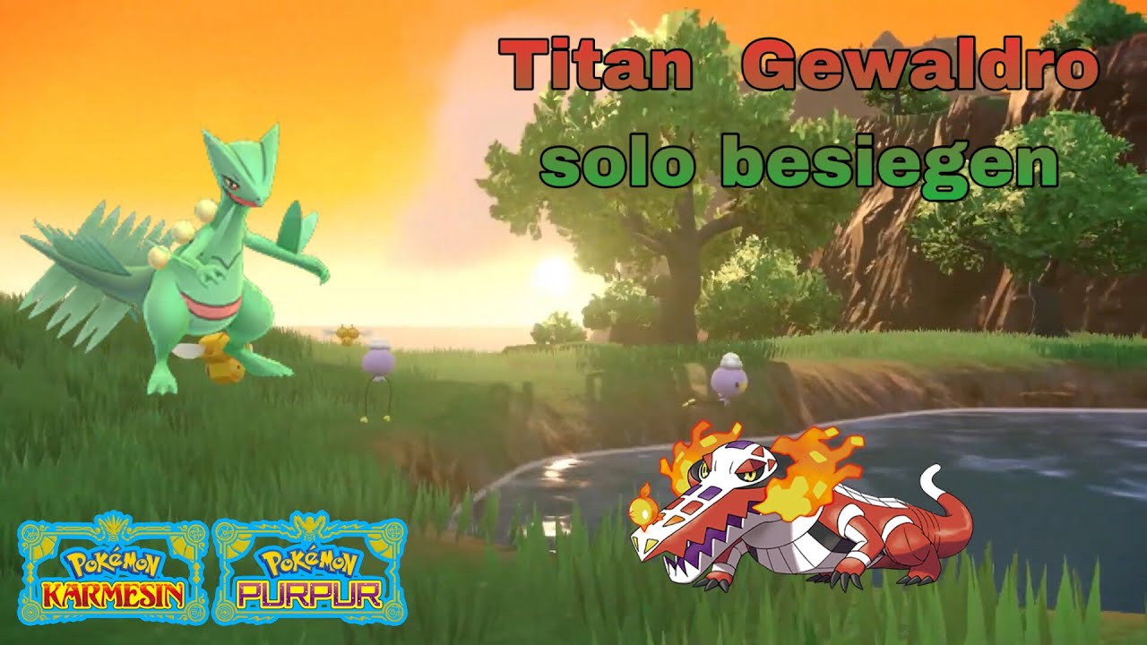 Pokémon Karmesin und Purpur 7 Sterne Titan Gewaldro solo besiegen👊 ...