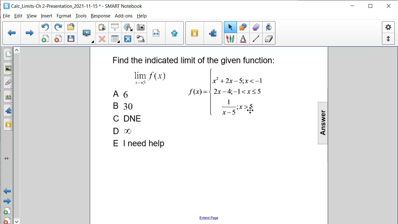 AP Calc AB Infinite Limits Graphically Q23 - YouTube