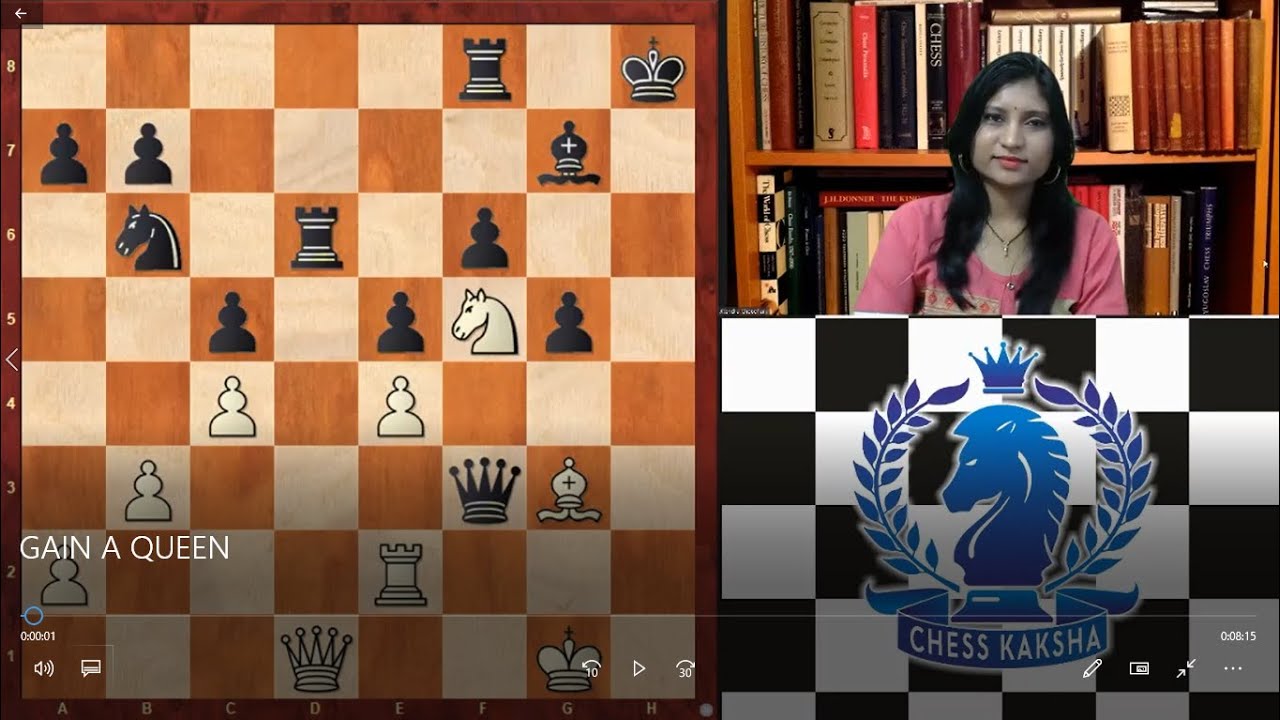 CHESS PUZZLES: GAIN A QUEEN - YouTube