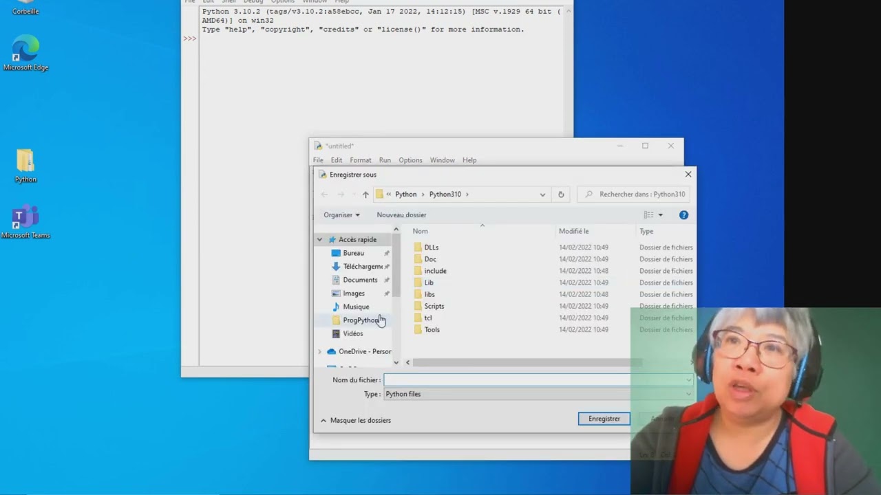 Utilisation d'IDLE pour écrire son premier programme Python - YouTube