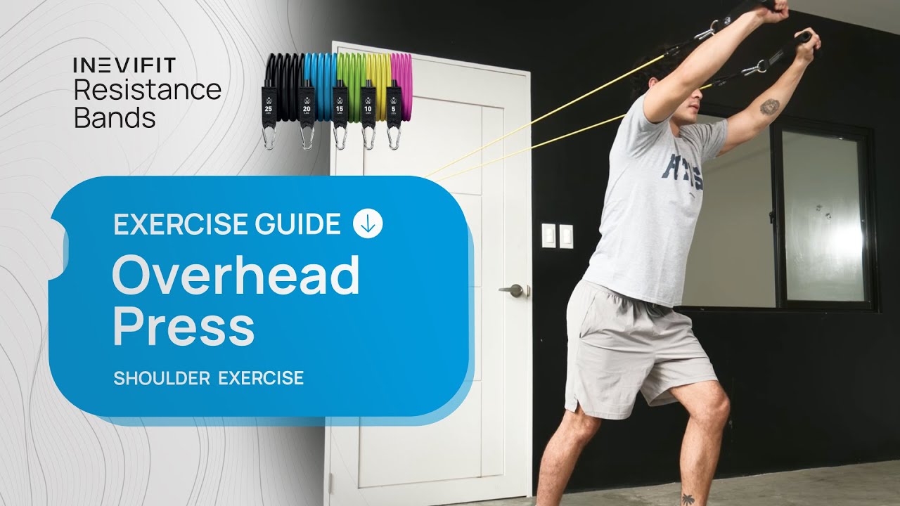 INEVIFIT Resistance Bands Exercise Guide - Overhead Press - YouTube
