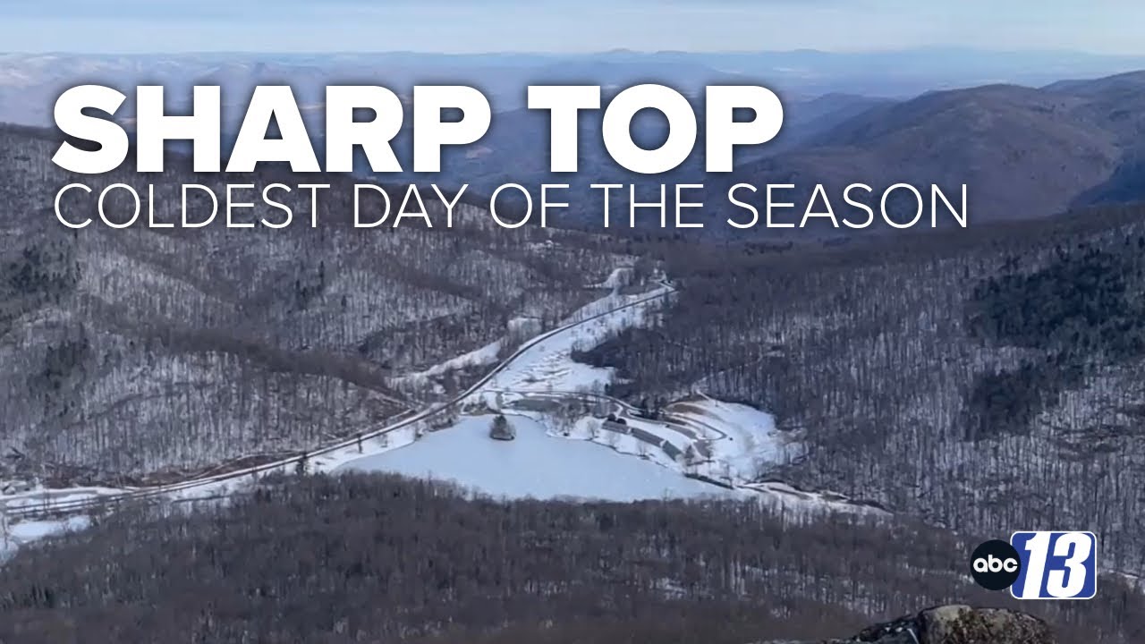 Meteorologist hikes Sharp Top on the coldest day of the season - YouTube
