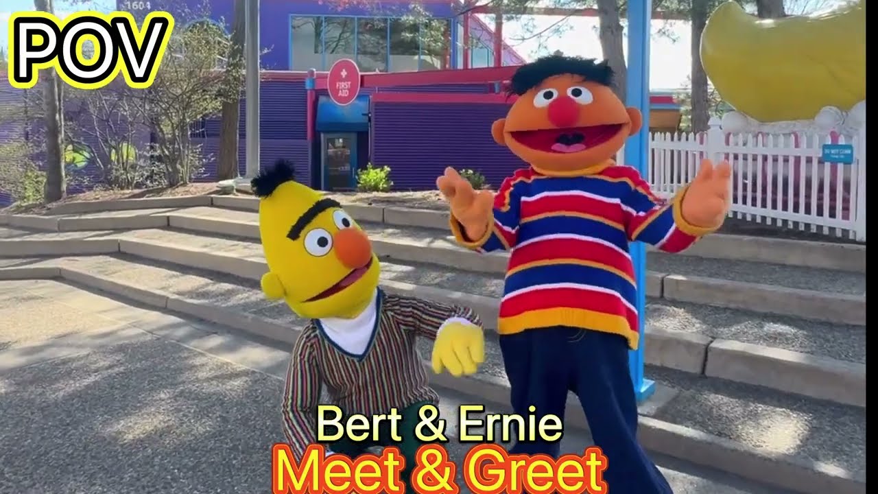 Bert and Ernie Meet and Greet | Sesame Place Philadelphia 2024 Season - YouTube
