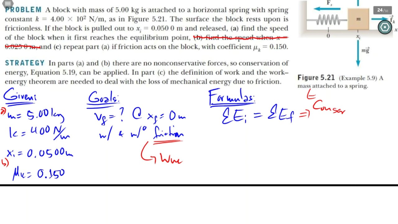 Conservation of Energy Example: Elastic PE into KE - YouTube