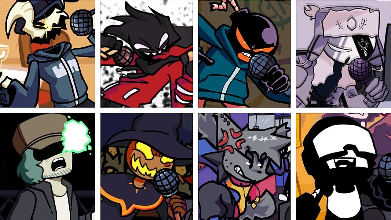 My Battle but Every Opponent's Turn a Different Character Sings (FNF My ...