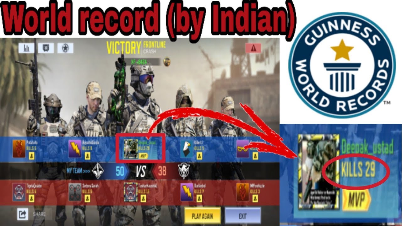 29/40 kills Call of duty World record || first video of my channel ...
